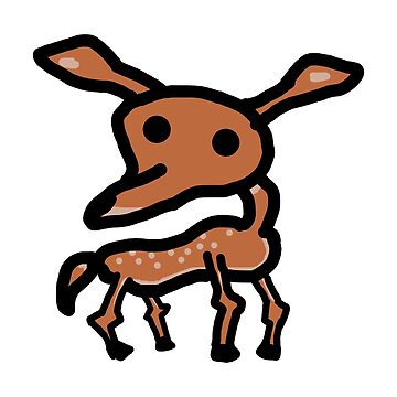 "Goofy deer" Sticker for Sale by BobobDesign | Redbubble