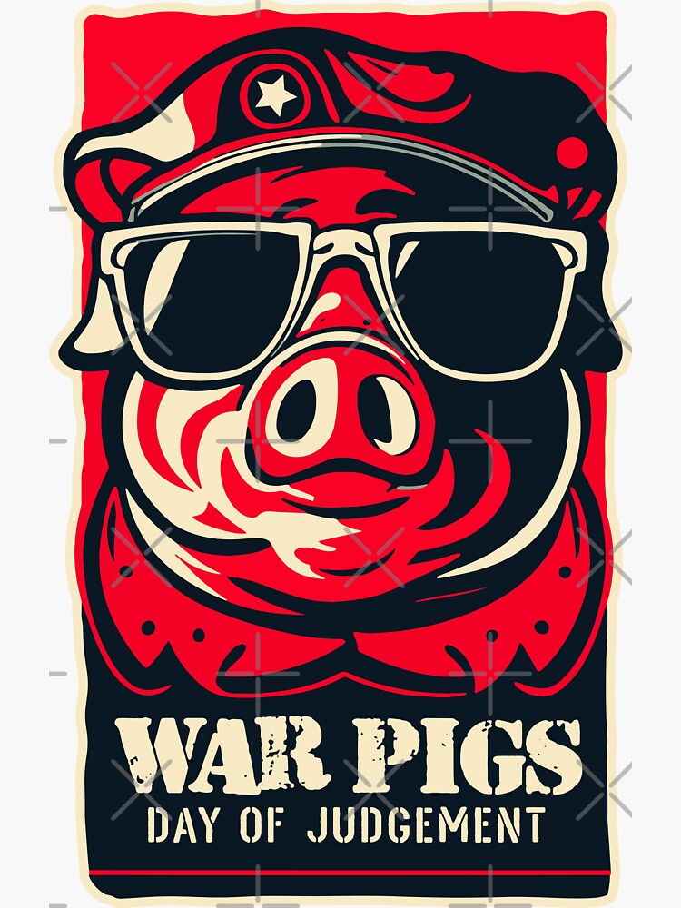 "War Pigs" Sticker for Sale by artslaves | Redbubble