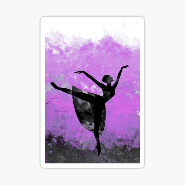 "Purple Ballerina " Sticker for Sale by NoraMohammed | Redbubble