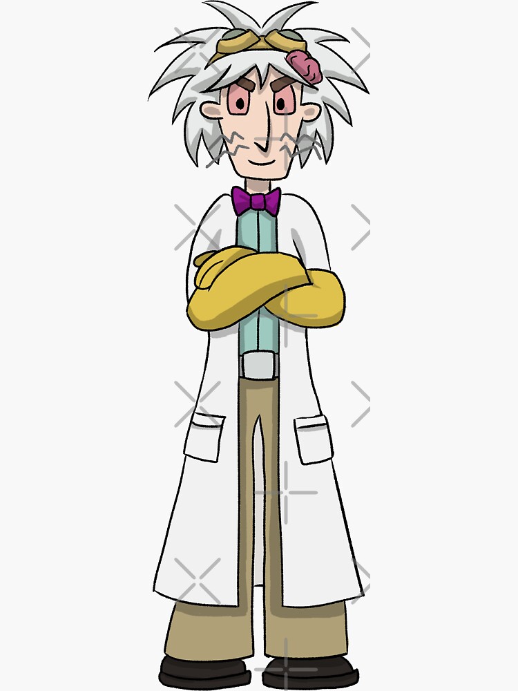 "Dr. Two Brains" Sticker for Sale by SLYTOPIA | Redbubble