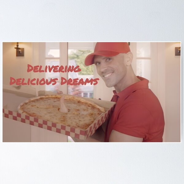 "Johnny Sins Pizza Delivery Stickers " Poster for Sale by Sins-Shop | Redbubble