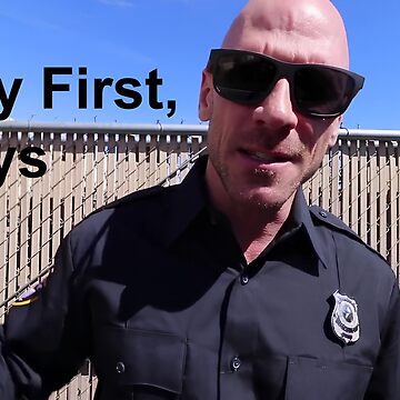 "Johnny Sins Cop Stickers" Sticker for Sale by Sins-Shop | Redbubble