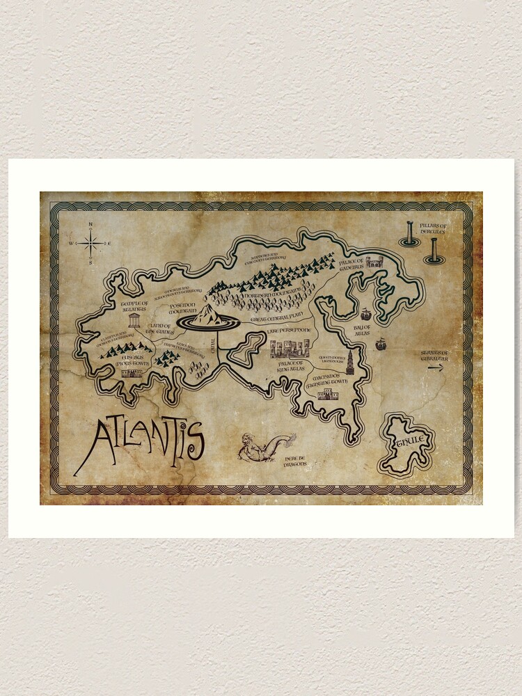 "Map of Atlantis" Art Print by moviemaniacs | Redbubble