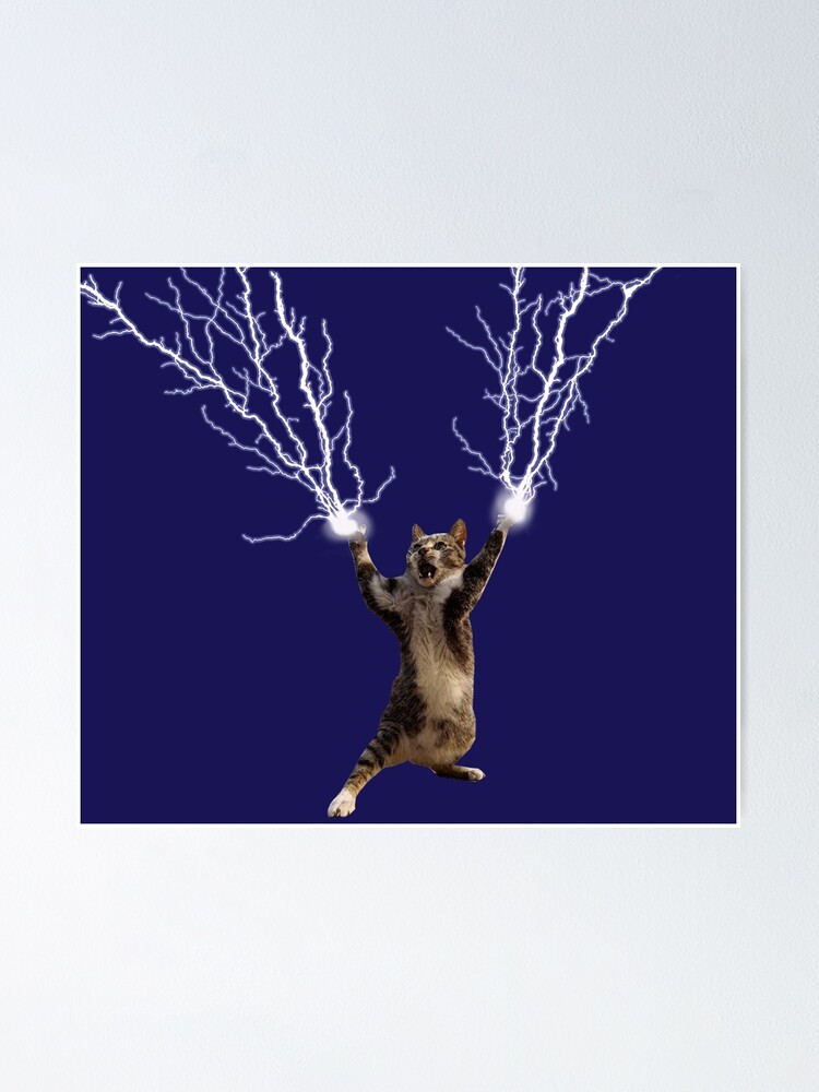 "Lightning Cat" Poster by viCdesign | Redbubble