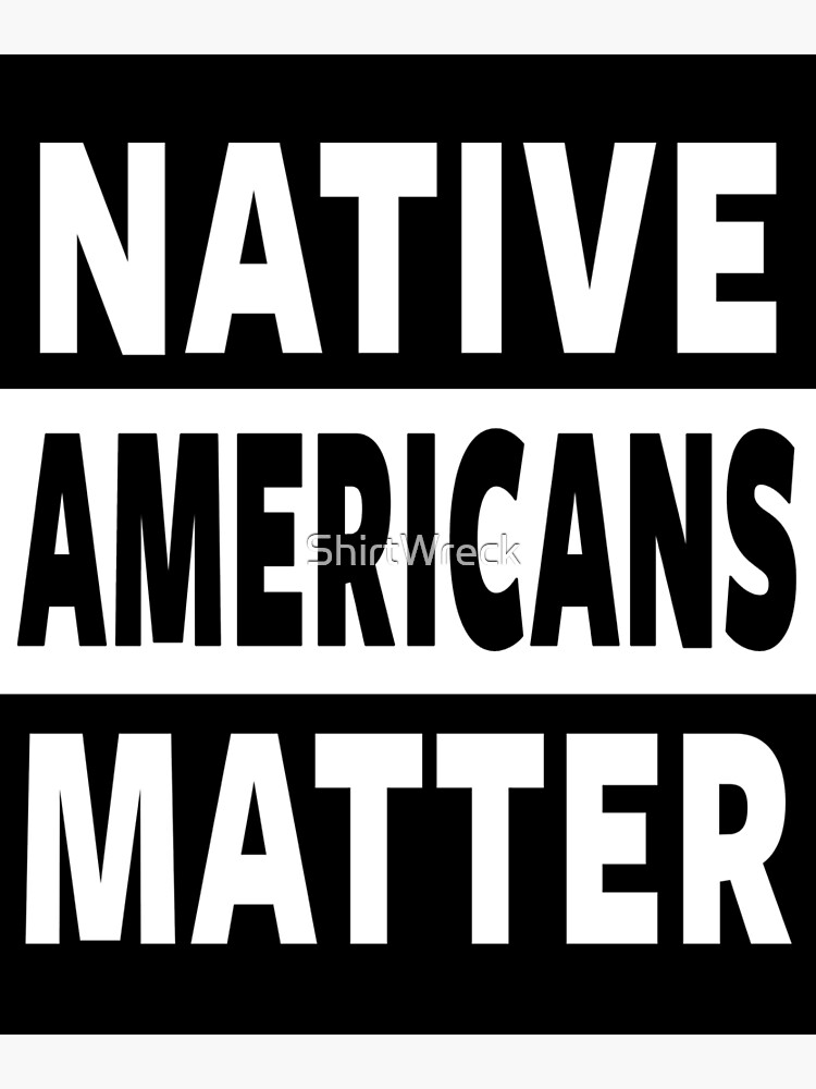 "NATIVE AMERICAN - NATIVE AMERICANS MATTER" Poster by ShirtWreck ...