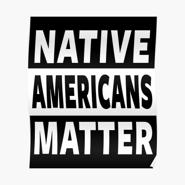 "NATIVE AMERICAN - NATIVE AMERICANS MATTER" Poster by ShirtWreck ...