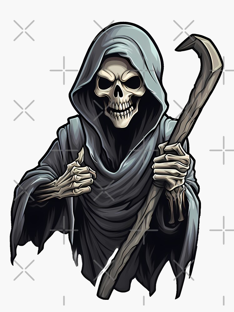 "Grim Reaper " Sticker for Sale by twXstedstXckers | Redbubble