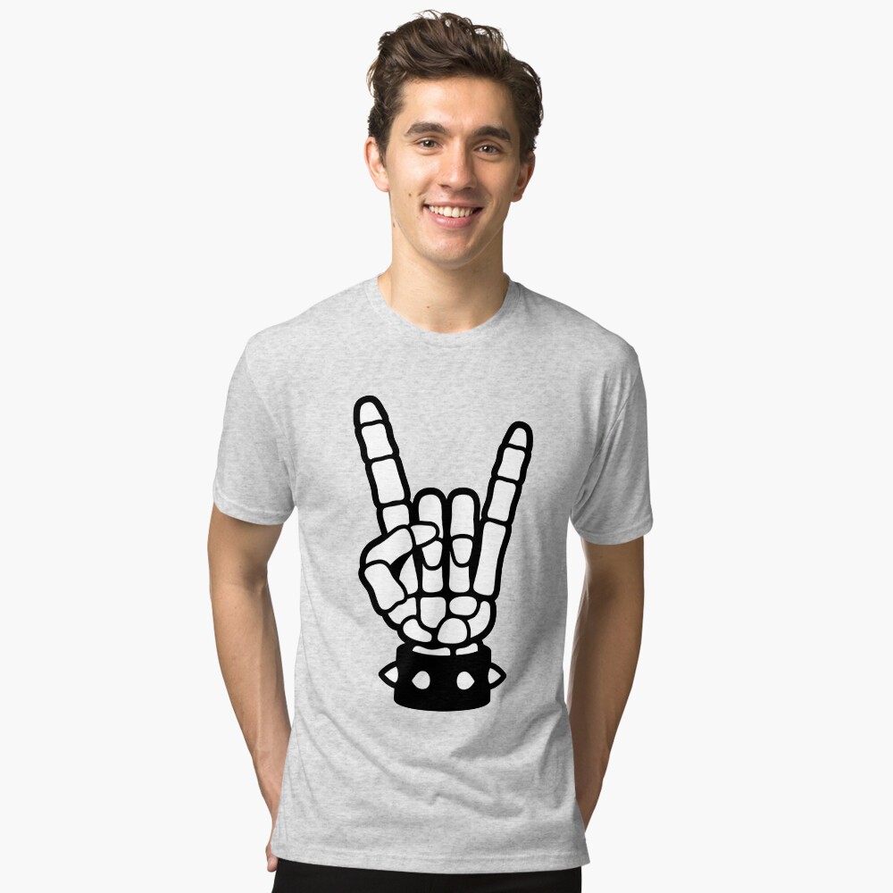 "Cartoon Heavy Metal skeleton hand" Sticker for Sale by irmirx | Redbubble