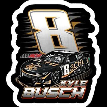 "Kyle Busch 3Chi" Sticker for Sale by Foofighter01 | Redbubble