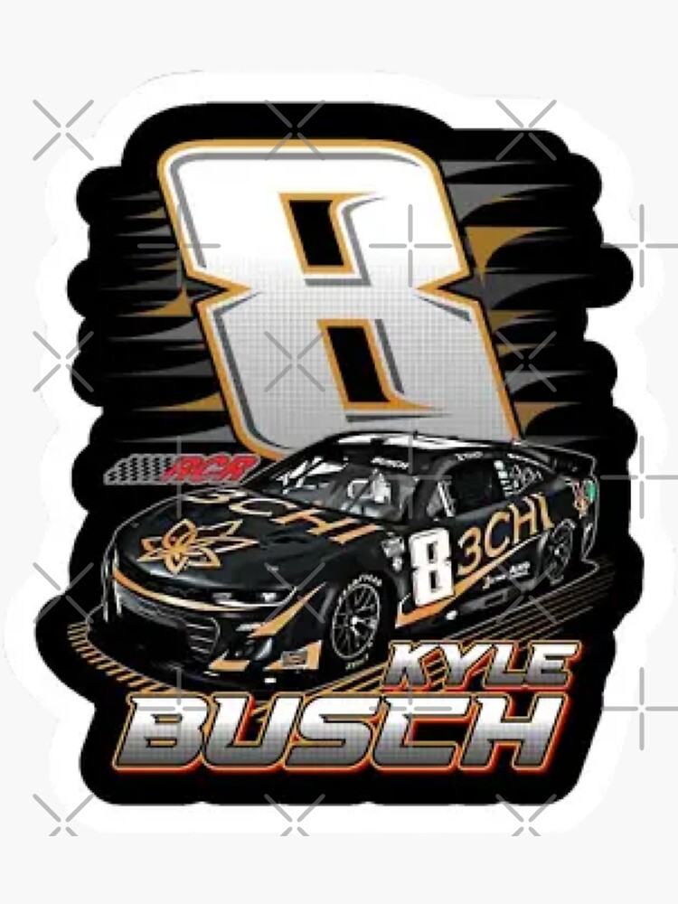 "Kyle Busch 3Chi" Sticker for Sale by Foofighter01 | Redbubble