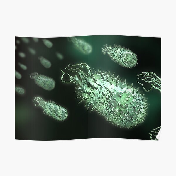 "Swimming Bacteria Swarm" Poster for Sale by equinoxgraphics | Redbubble