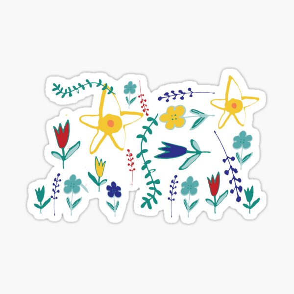 "Floral The Tortoise and the Hare is one of Aesop Fables beige" Sticker ...