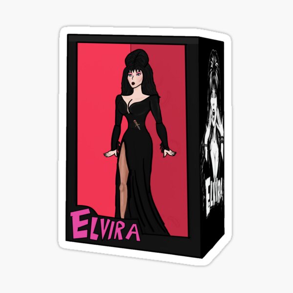 "Elvira doll" Sticker for Sale by Joey-universe19 | Redbubble