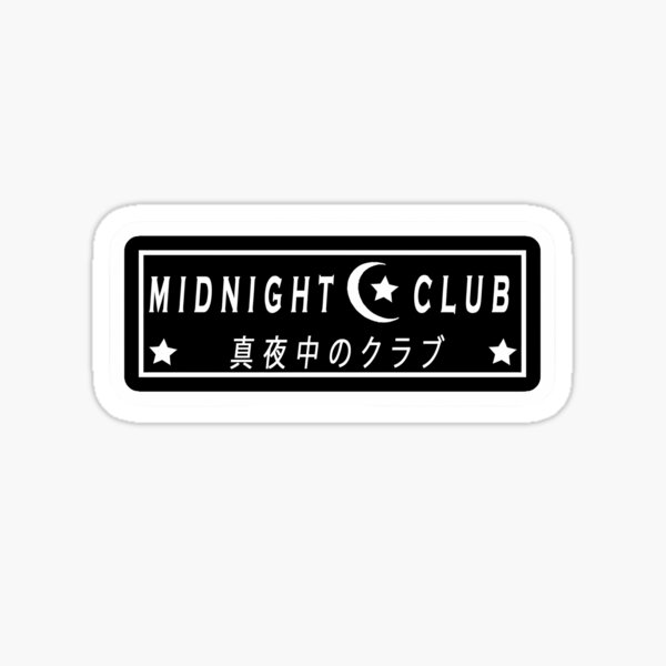 "Midnight club " Sticker for Sale by NixTap | Redbubble