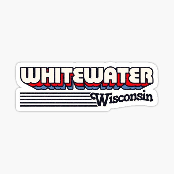 "Whitewater, Wisconsin | Retro Stripes" Sticker by retroready | Redbubble