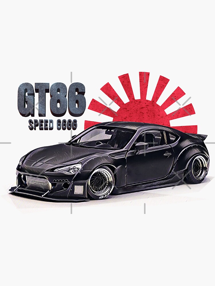 "GT86 racing" Sticker for Sale by EbitsuBoy | Redbubble