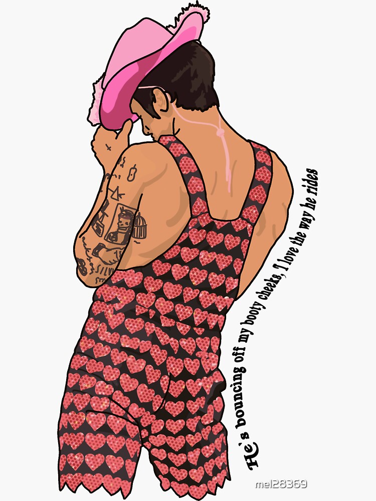 "He’s bouncing off my booty cheeks" Sticker for Sale by mel28369 ...