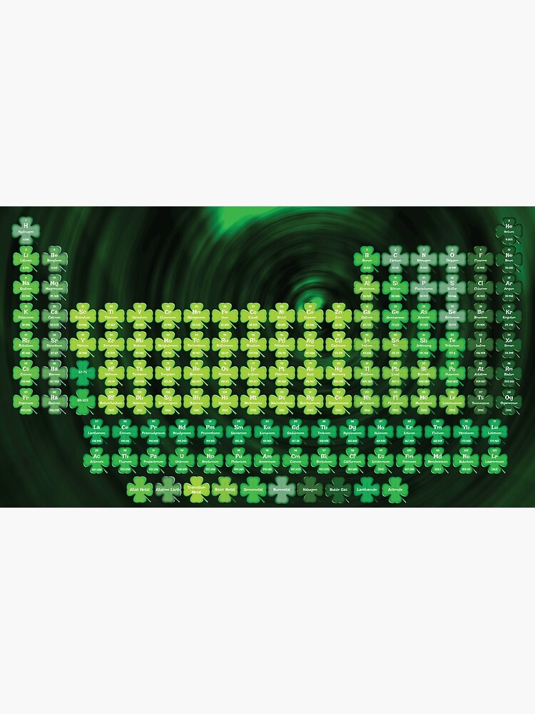"St. Patrick's Day Green Shamrock Periodic Table" Poster for Sale by ...
