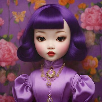 "Purple Haired Asian Dolly Daydream" Poster for Sale by Tau Tia L ...