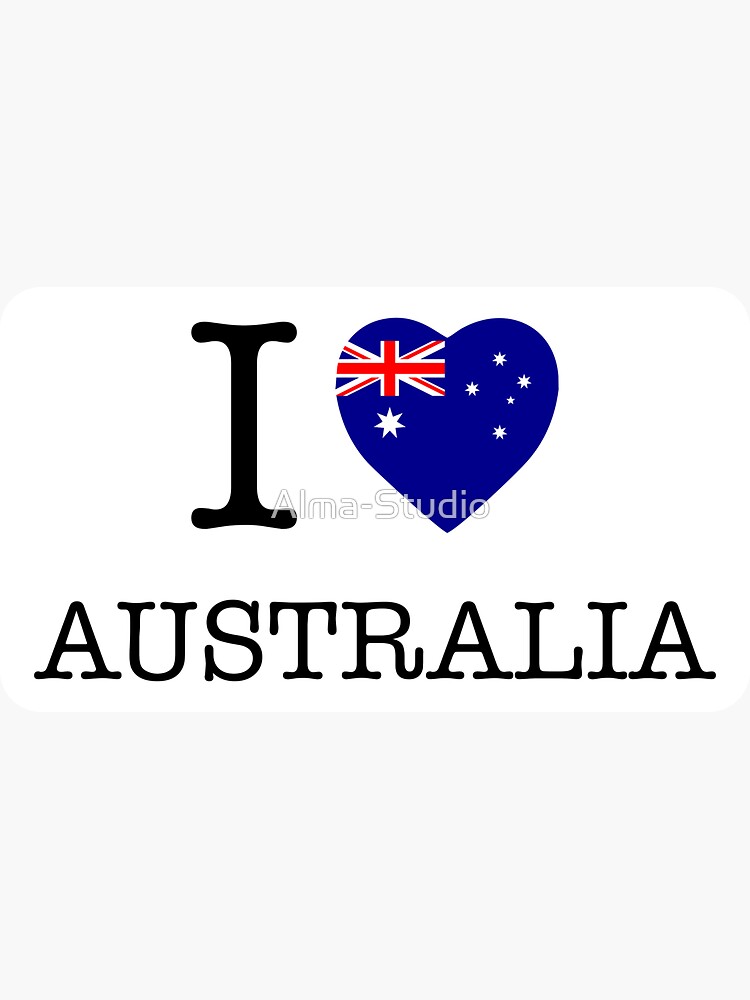 "I Love Australia" Sticker for Sale by Alma-Studio | Redbubble