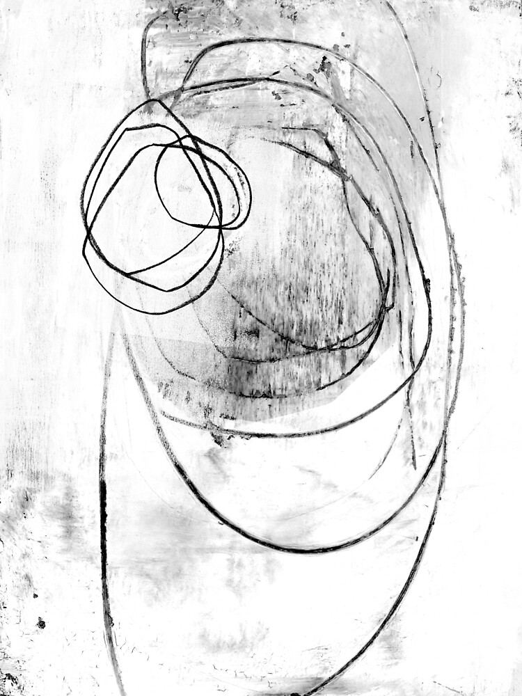 "Black and White Abstract Painting "Scribble"" Art Print for Sale by ...