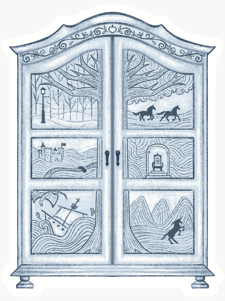 "Narnia Wardrobe Sticker" Sticker by Shaula-art | Redbubble