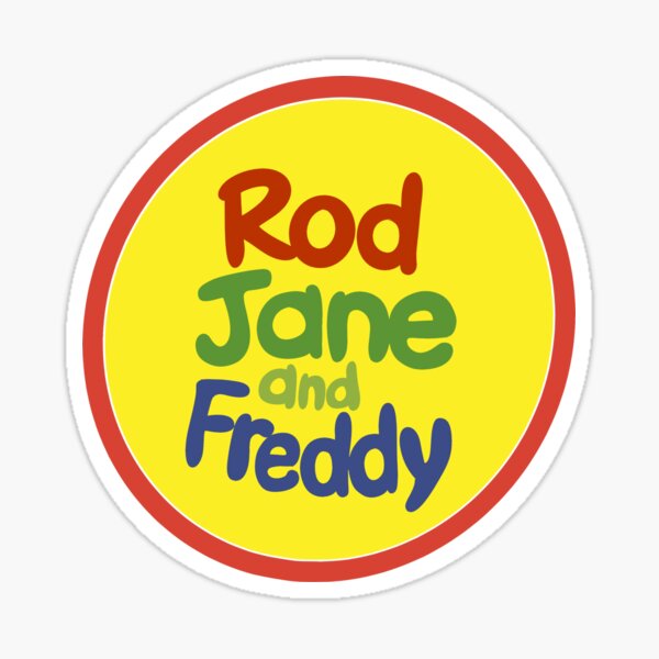 "Rainbow, Rod, Jane, Freddy" Sticker for Sale by GemimaRosaArt | Redbubble