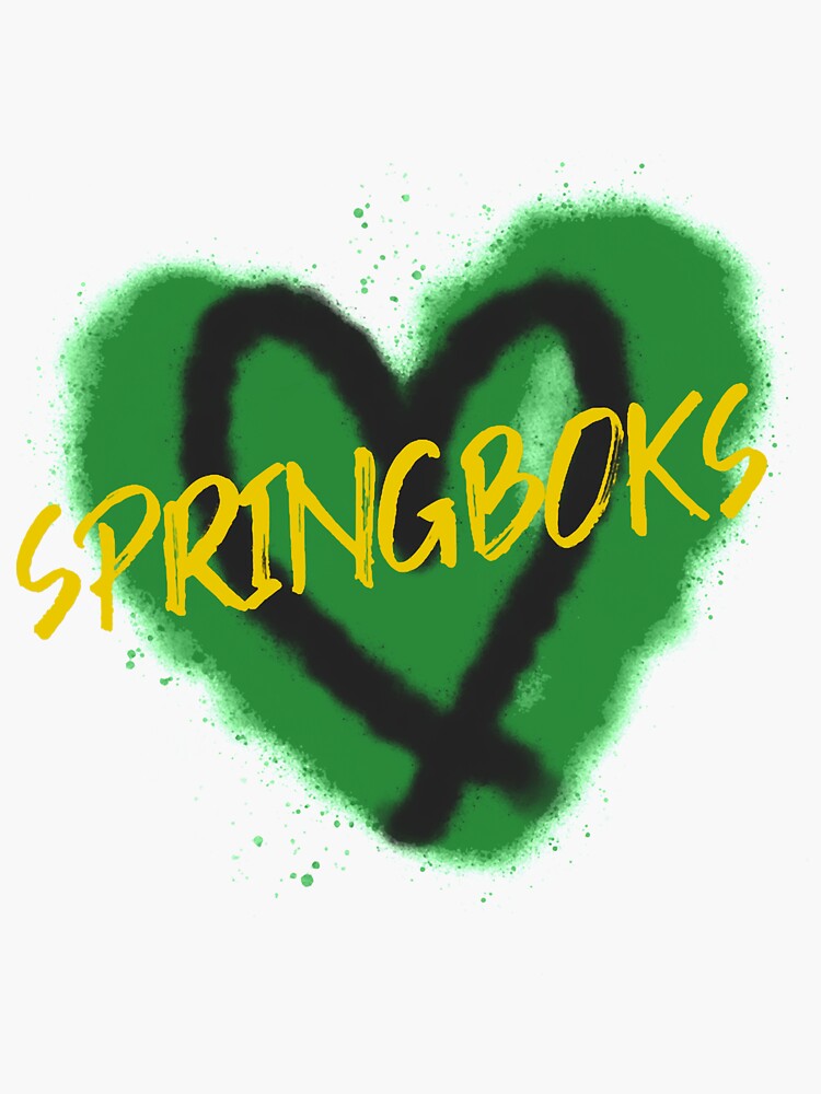 "South African Rugby Springboks love " Sticker for Sale by YonkePosters ...