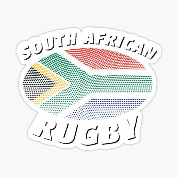 "South African Rugby _amp_ South Africa Flag" Sticker for Sale by ...
