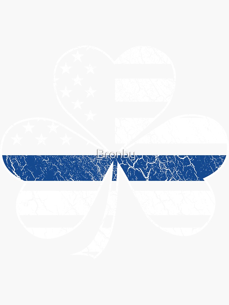 "Thin Blue Line St Patrick's Day Clover Police " Sticker for Sale by ...