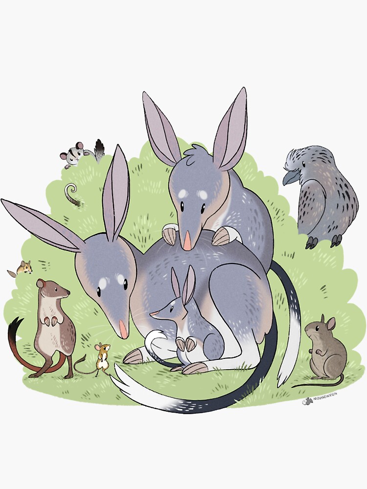 "Bilby and Friends" Sticker for Sale by leora-bowens | Redbubble