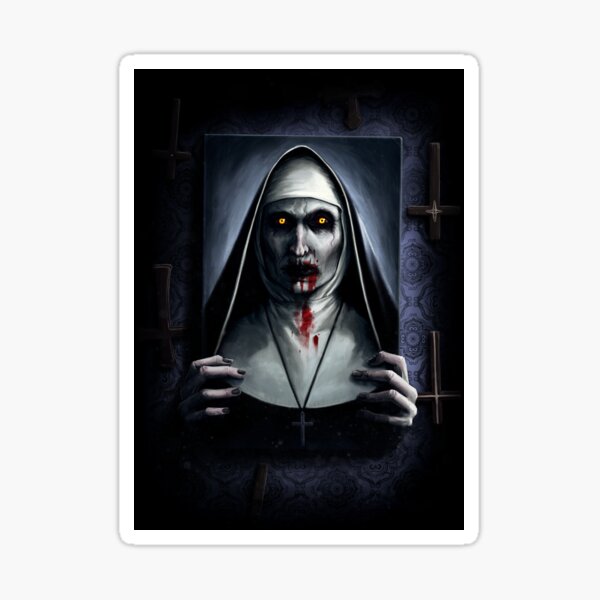 "Valak Painting " Sticker for Sale by samRAW08 | Redbubble