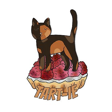 "Tartie (Tortie Food Pun) - Tortoiseshell Cat Food Pun" Sticker for ...