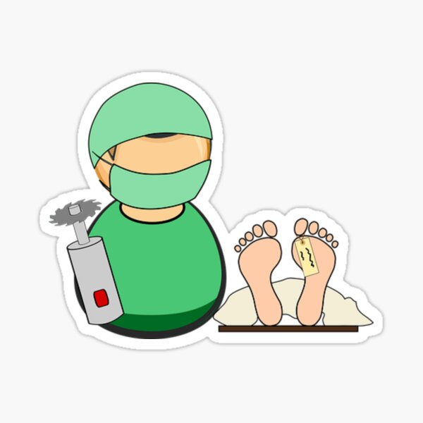 "Post-Mortem Fun" Sticker for Sale by Slinky-Reebs | Redbubble