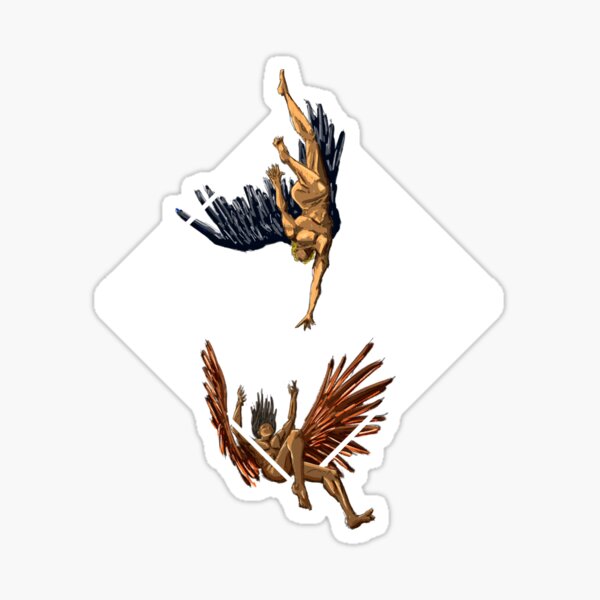 "Fall of Icarus" Sticker for Sale by Art-Tica | Redbubble