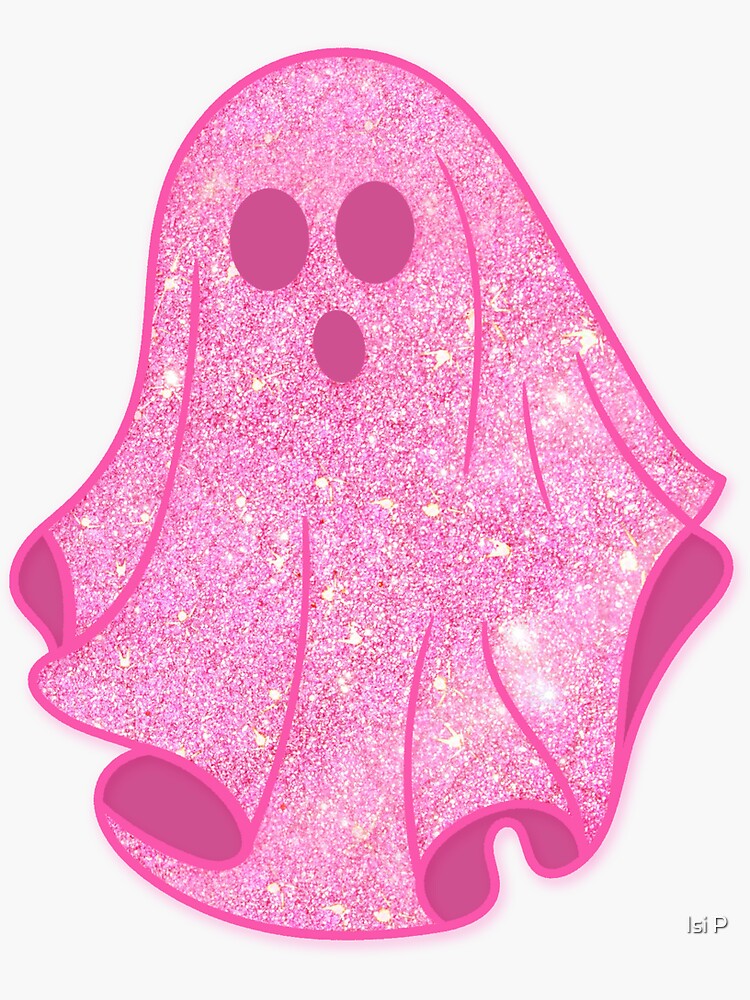 "Pink Glitter Ghost" Sticker for Sale by Isi P | Redbubble