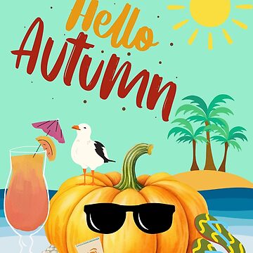"Hello Autumn Florida Beach" Sticker for Sale by FireflyGoddess | Redbubble