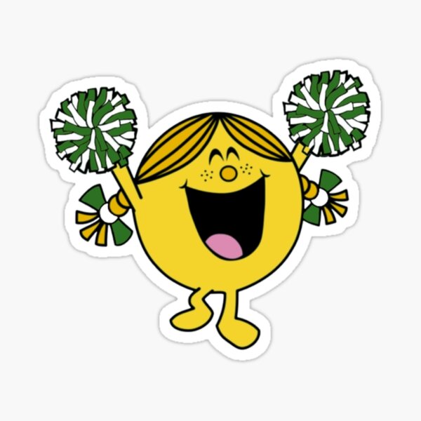 "Little Miss Green/Black/White" Sticker for Sale by Miriam Abramowitz ...