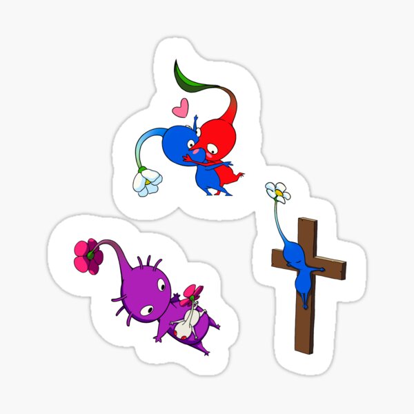 "3 Pikmin Sticker Pack" Sticker for Sale by Jacob Animations | Redbubble