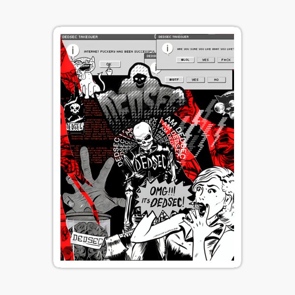 "Dedsec #1" Sticker for Sale by SpringGreensS | Redbubble