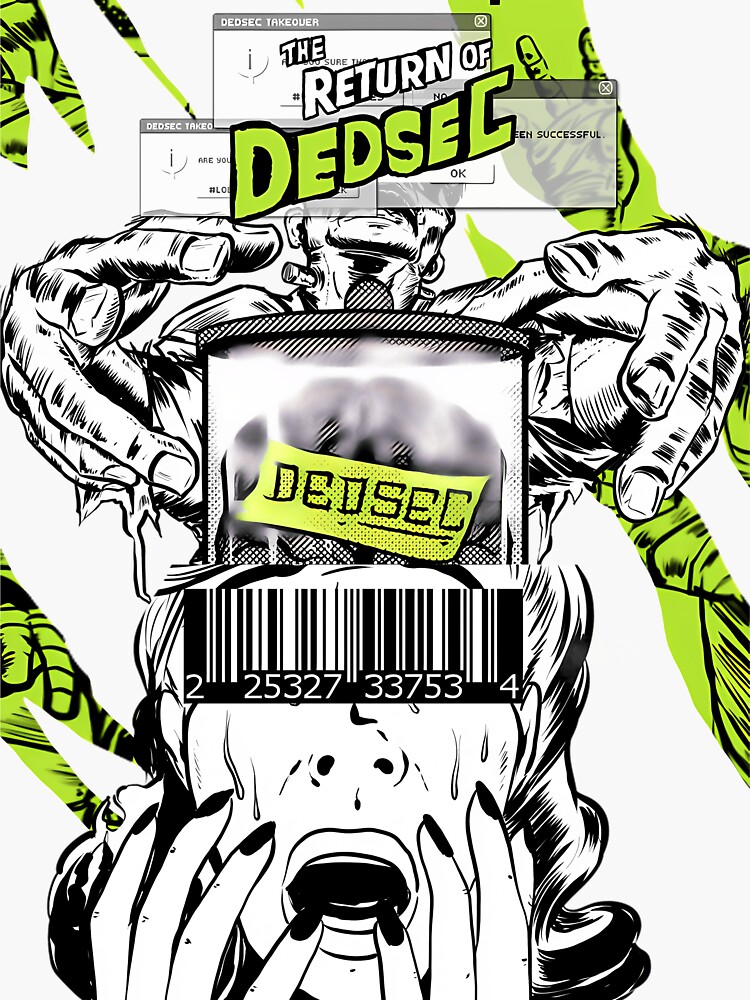 "Dedsec Shirt 1" Sticker for Sale by SpringGreensS | Redbubble