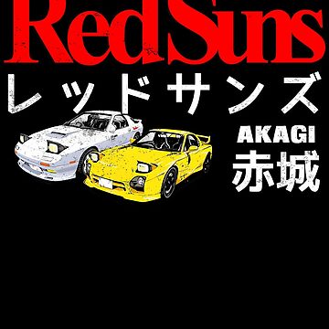 "Initial D - Akagi RedSuns" Sticker for Sale by KoleCastillo | Redbubble