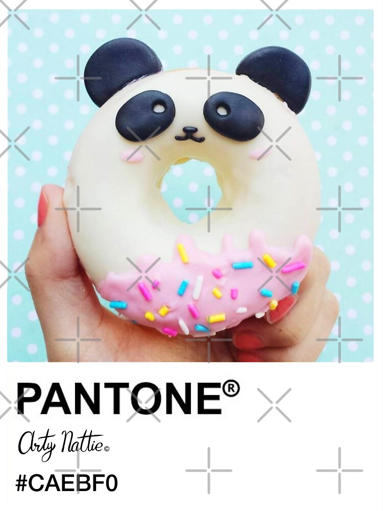 "PANTONE Panda Donut #CAEBF0" Sticker for Sale by Arty-Nattie | Redbubble