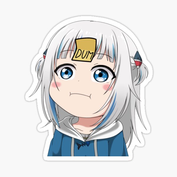 "Chibi DUM Gawr Gura" Sticker for Sale by eckstromvan | Redbubble
