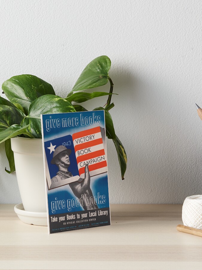 "Give Good Books, Book Donation Campaign - Vintage propaganda poster ...