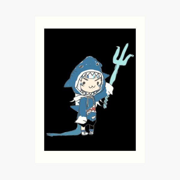 "Gawr Gura LOADING screen" Art Print for Sale by eckstromvan | Redbubble