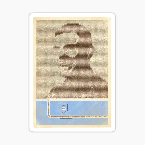 "Alan Turing " Sticker by twistedspeedo | Redbubble