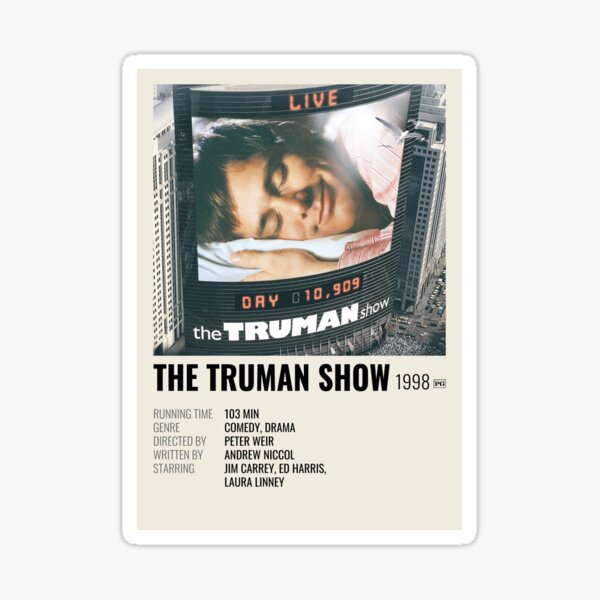 "The Truman Show (1998) Movie Poster" Sticker for Sale by ...