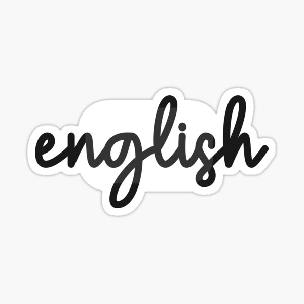 "English School Subject Labels" Sticker for Sale by Lisercold | Redbubble