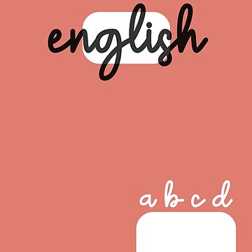 "English School Subject Labels" Sticker for Sale by Lisercold | Redbubble